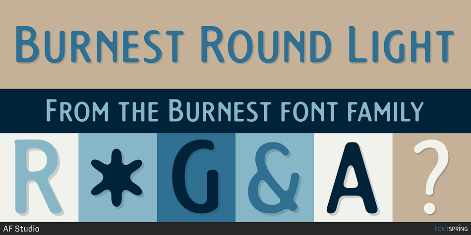 Burnest Round Light Font