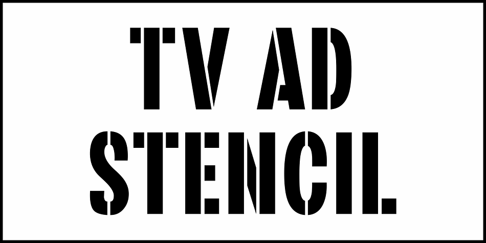 TV Ad Stencil JNL Font