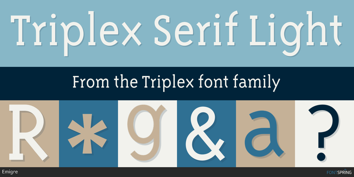 Triplex Serif Font