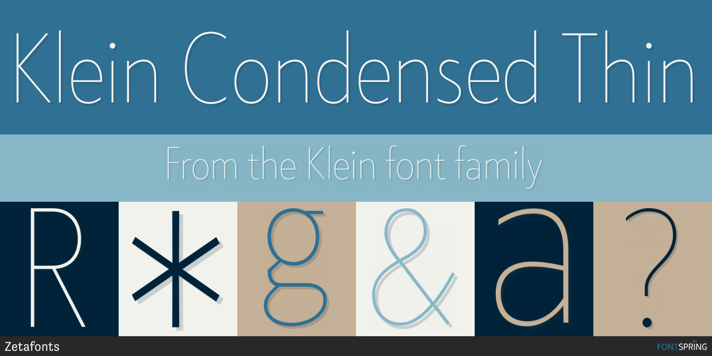 Klein Condensed Font