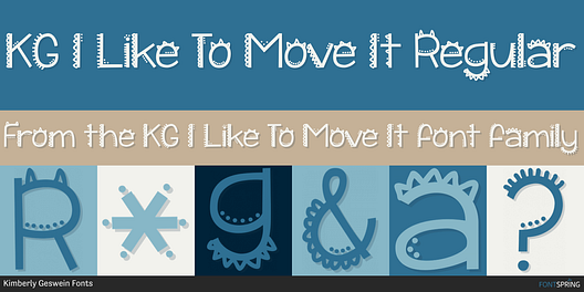 Fonts similar to KG I Like To Move It