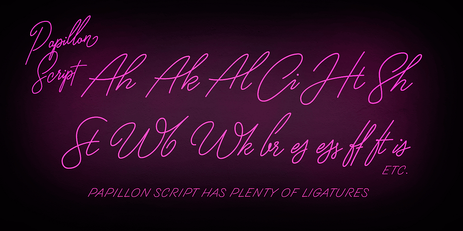 Papillon Script Font