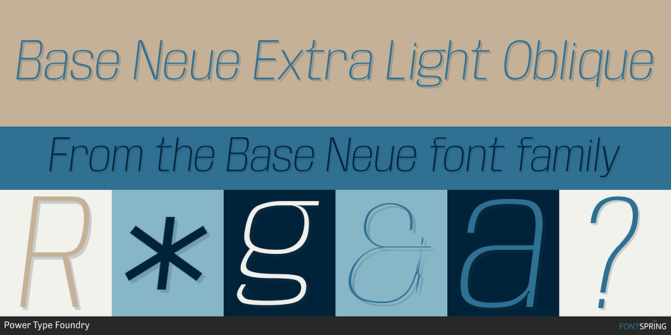 Base Neue Extra Light Oblique Font