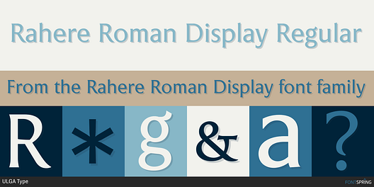 Fonts similar to Rahere Roman Display
