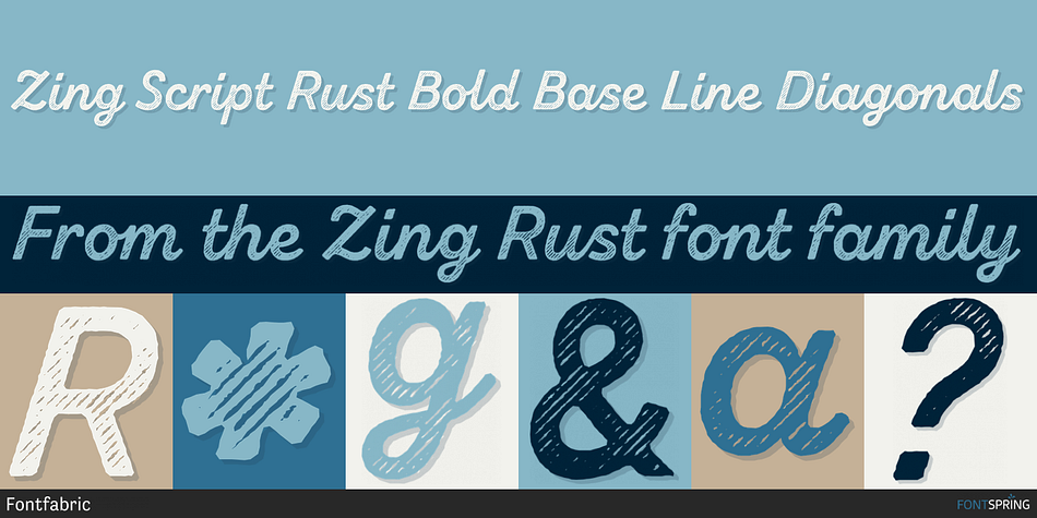 Zing Script Rust Bold Base Line Diagonals Font
