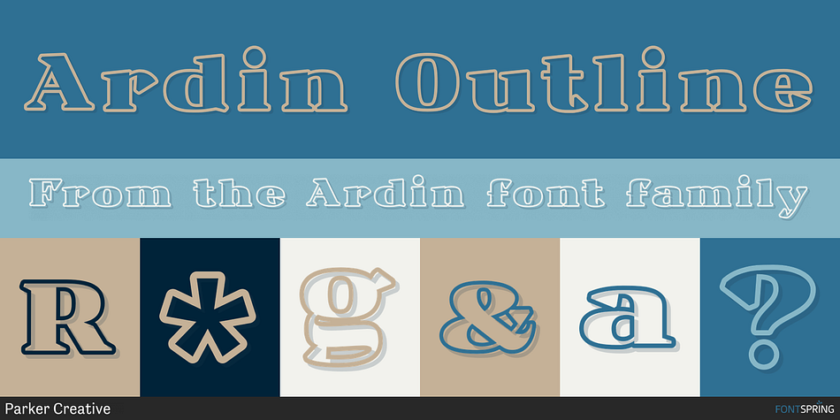 Ardin Outline Font
