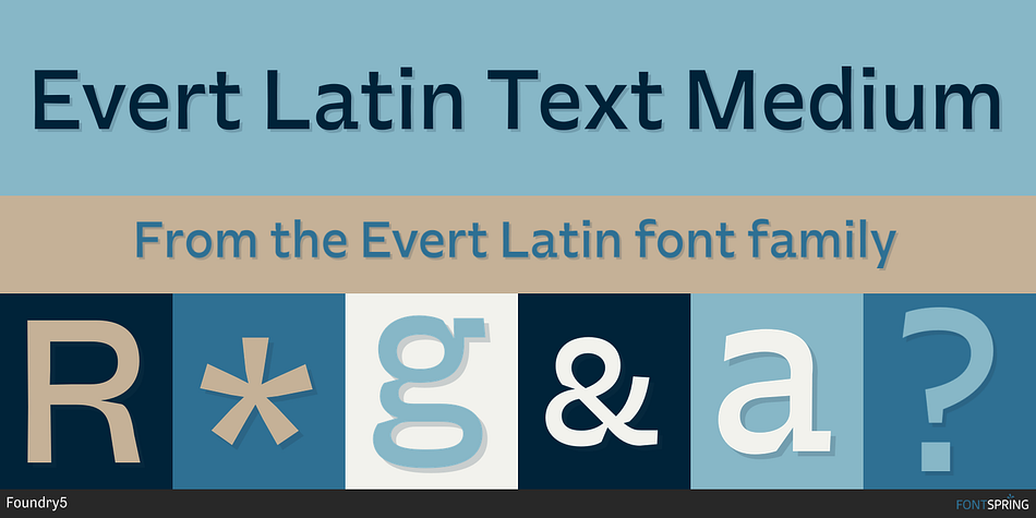 Evert Latin Text Medium Font