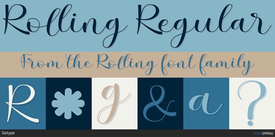 Rolling Regular Font