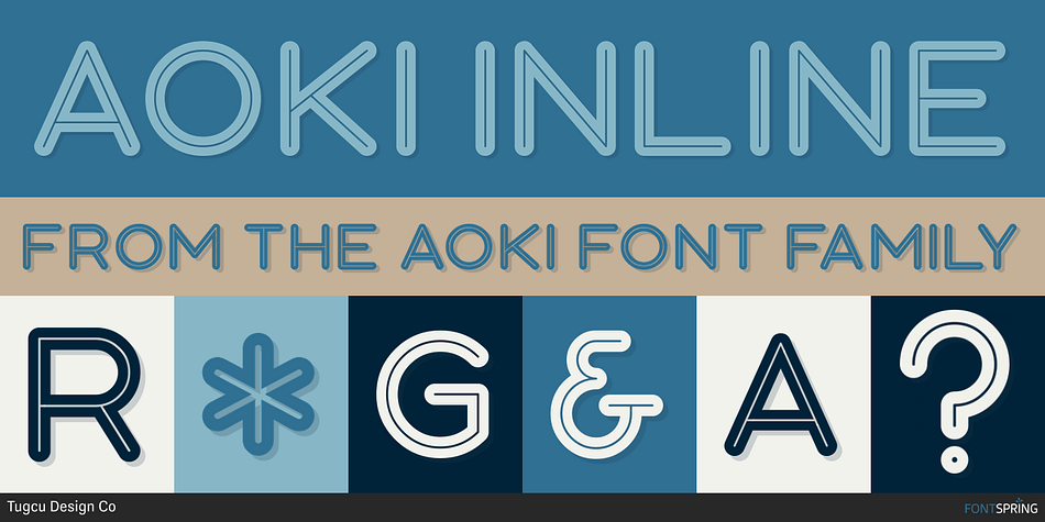 Aoki Inline Font