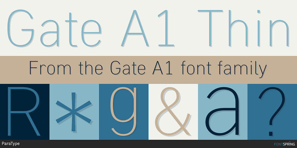 Gate A1 Thin Font