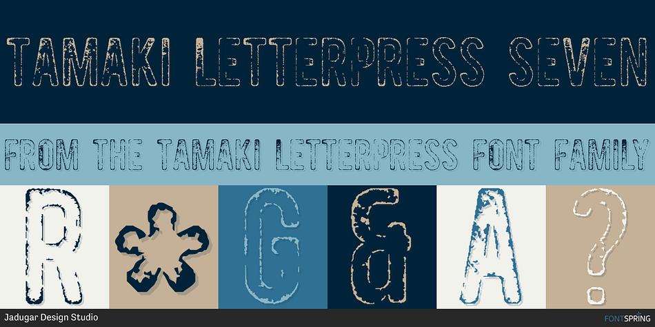 Tamaki Letterpress Seven Font