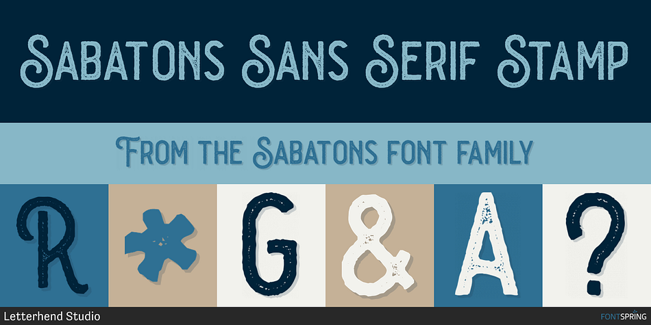 Sabatons Sans Serif Stamp Font