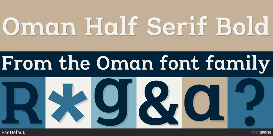 Oman Half Serif Bold Font