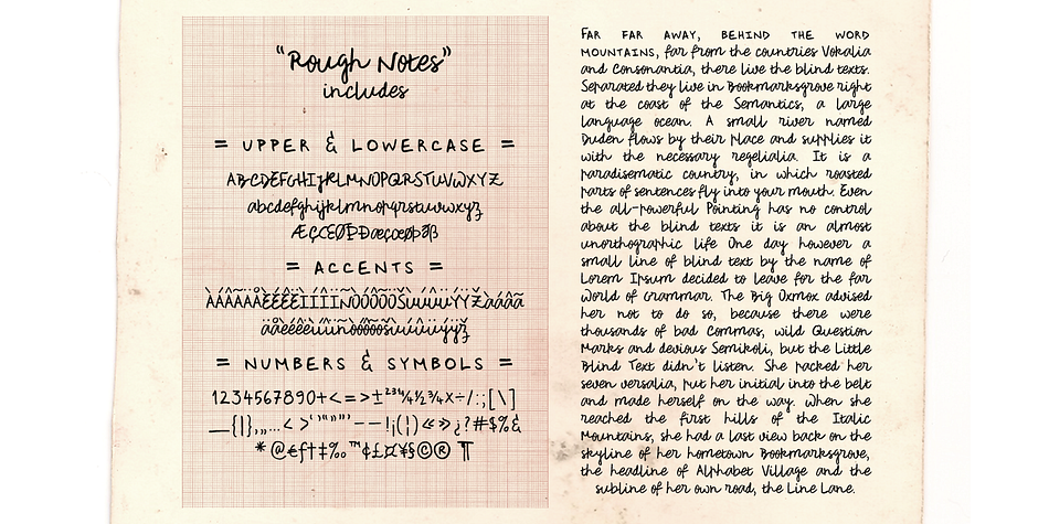 Rough Notes Font