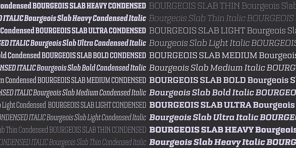 Bourgeois Slab Font
