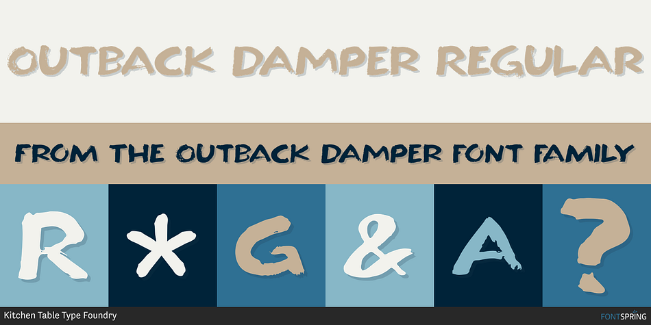 Outback Damper Regular Font