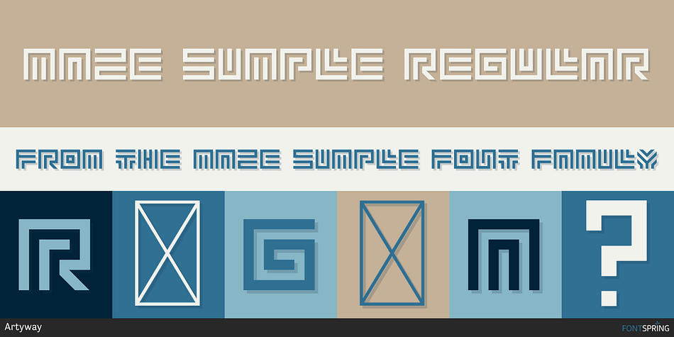 Maze Simple Regular Font