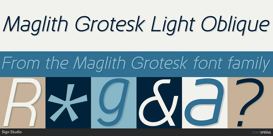 Maglith Grotesk Light Oblique Font