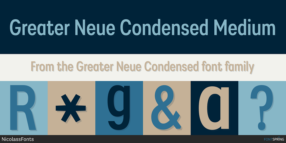 Greater Neue Condensed Medium Font