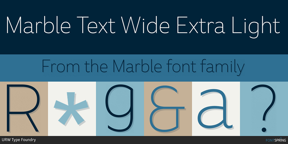 Marble Text Wide Extra Light Font