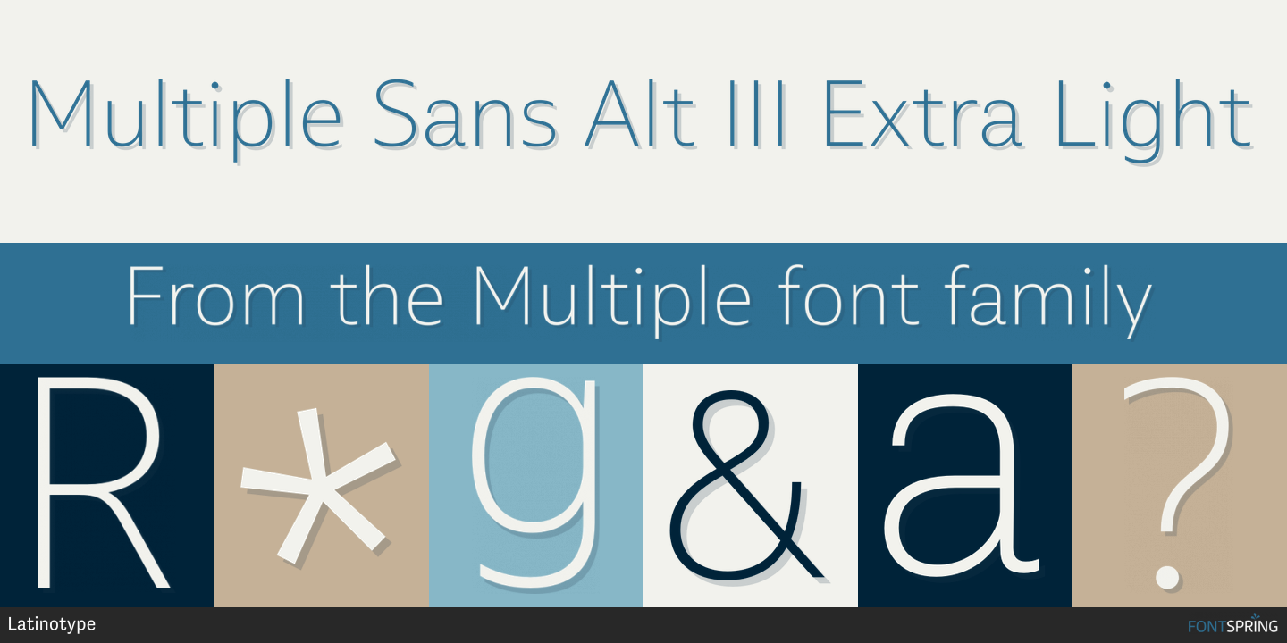 Multiple Sans Alt III Font