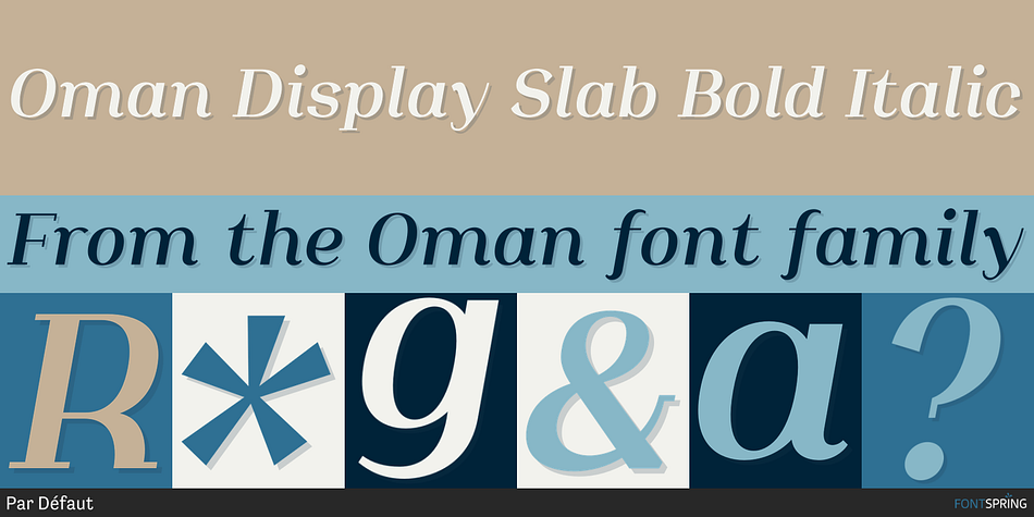 Oman Display Slab Bold Italic Font