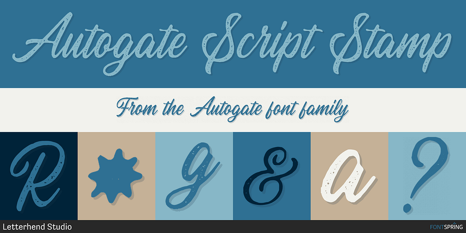 Autogate Script Stamp Font