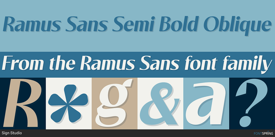 Ramus Sans Semi Bold Oblique Font