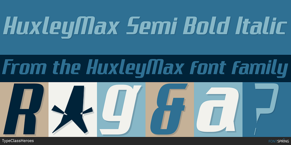 HuxleyMax Semi Bold Italic Font