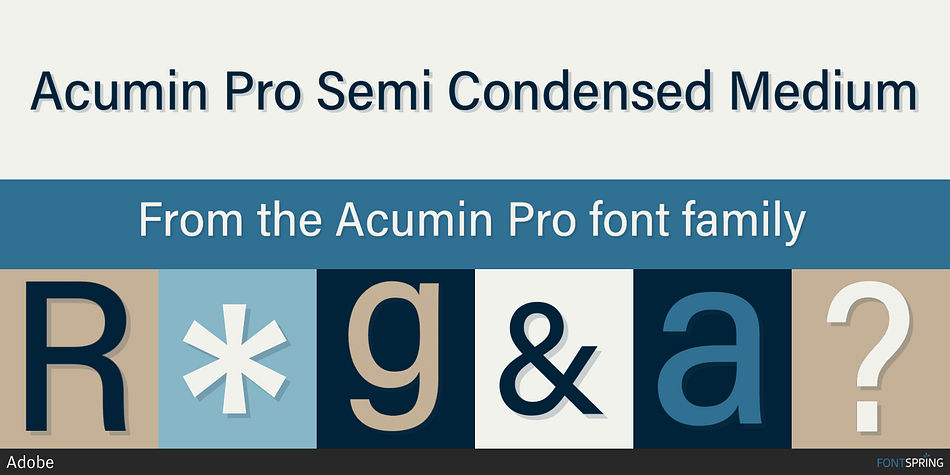 Acumin Pro Semi Condensed Font