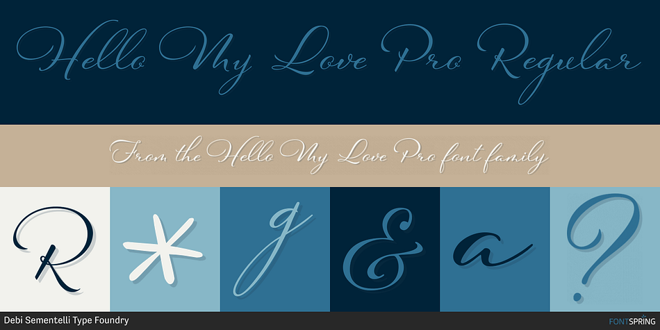 Hello My Love Pro Regular Font