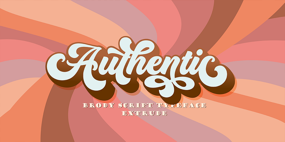 Brody Script Extrude Font