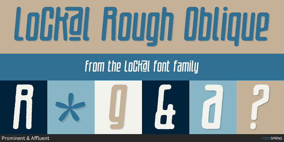 Lockal Rough Oblique Font