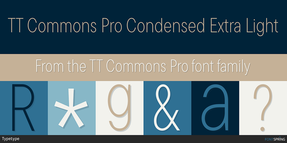 TT Commons Pro Condensed Extra Light Font