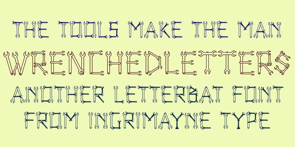 WrenchedLetters Font