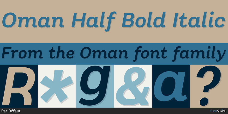 Oman Half Bold Italic Font