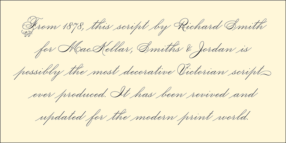 Smith Spencerian Font