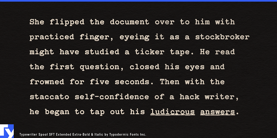 Typewriter Spool Font