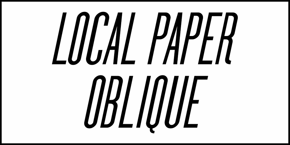Local Paper JNL Font