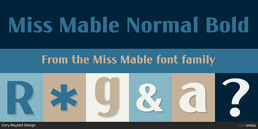 Fonts similar to Miss Mable