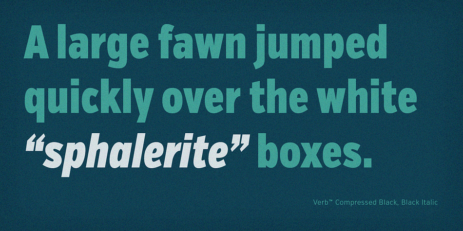 Verb Compressed Font