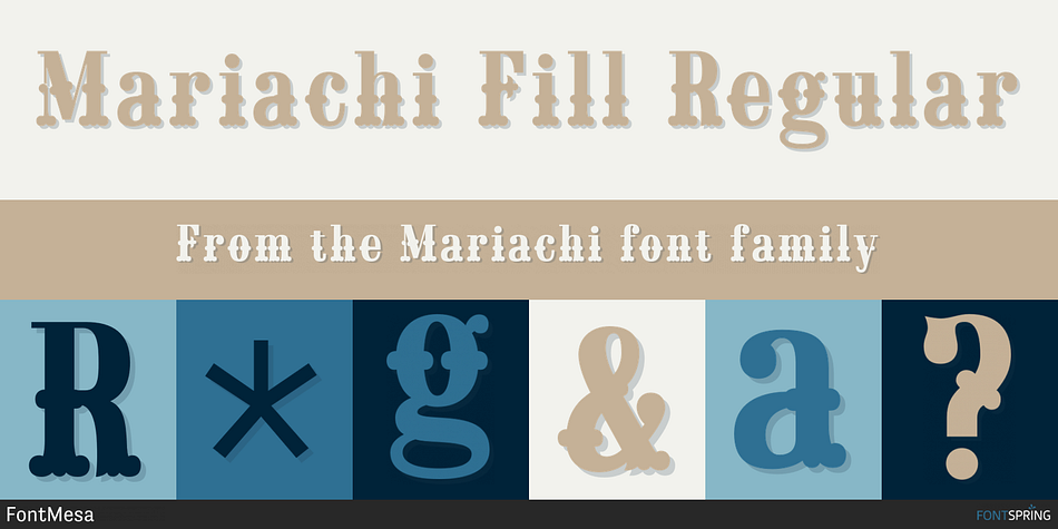 Mariachi Fill Regular Font