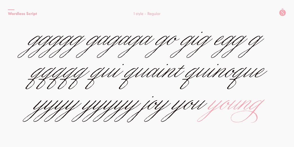 Wordless Script Font