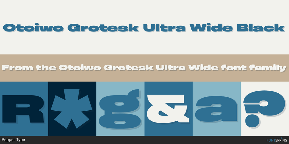 Otoiwo Grotesk Ultra Wide Black Font