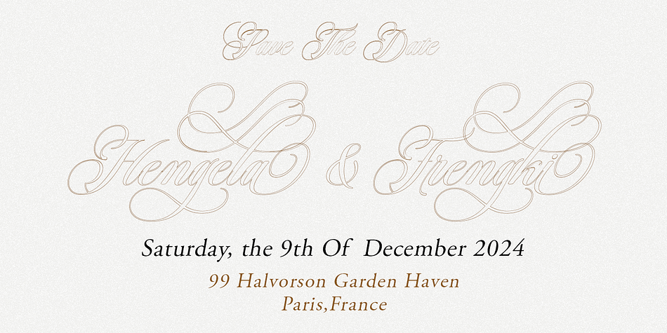 Bridgerton Outline Font