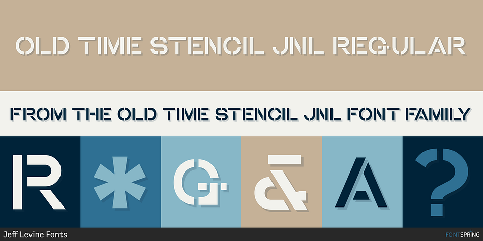 Old Time Stencil JNL Regular Font