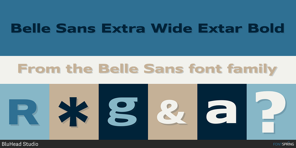 Belle Sans Extra Wide Extar Bold Font