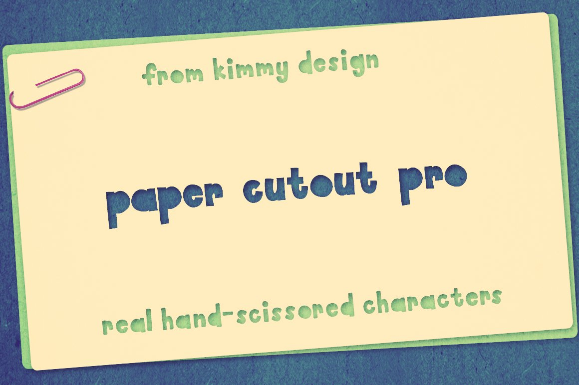 Paper Cutout Pro Font
