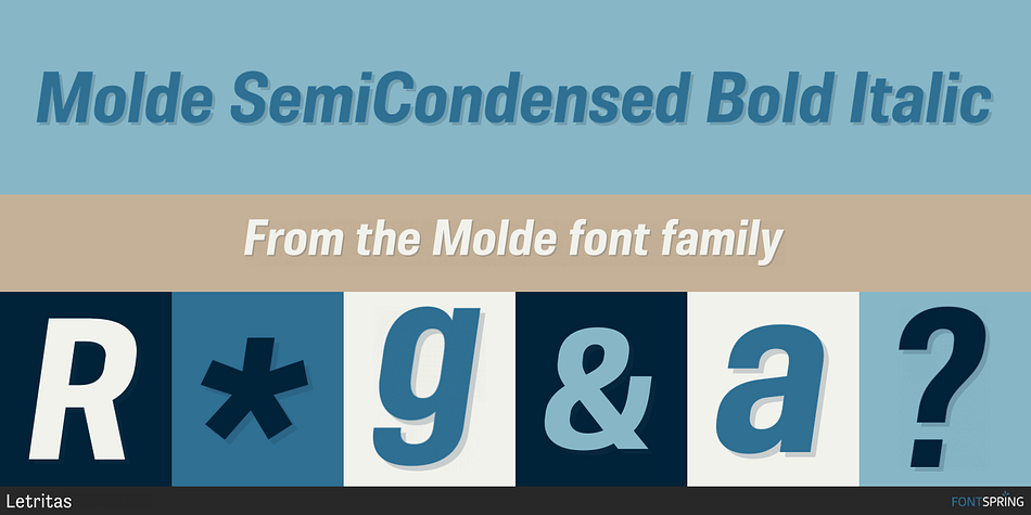 Molde SemiCondensed Bold Italic Font