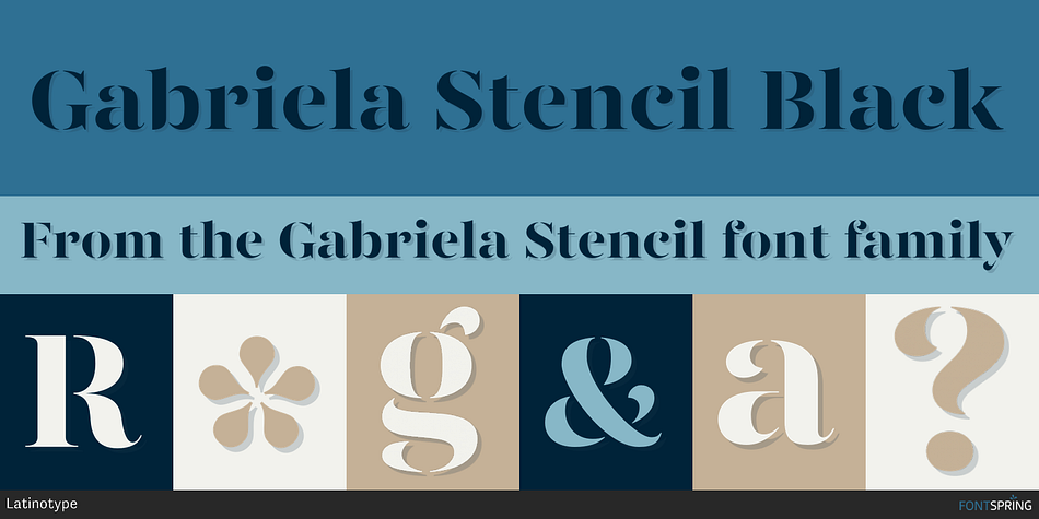 Gabriela Stencil Black Font